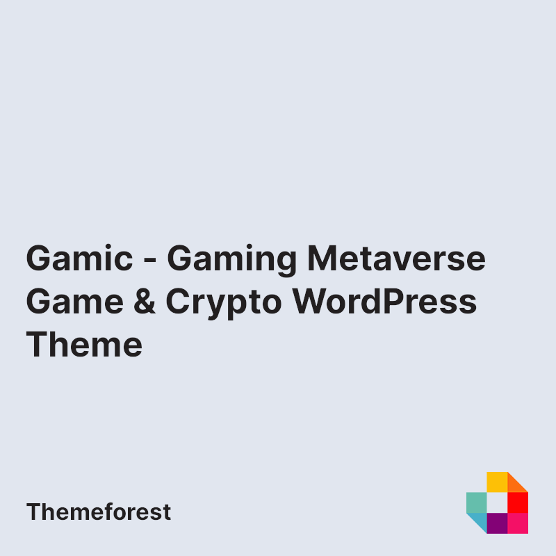 Gamic - Gaming Metaverse Game & Crypto WordPress Theme - Best GPL Site ...